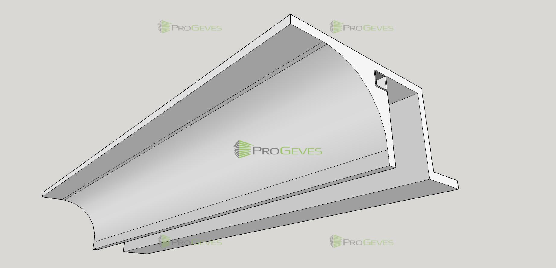 PG 18 גוף תאורה נסתרת מגבס - progeves